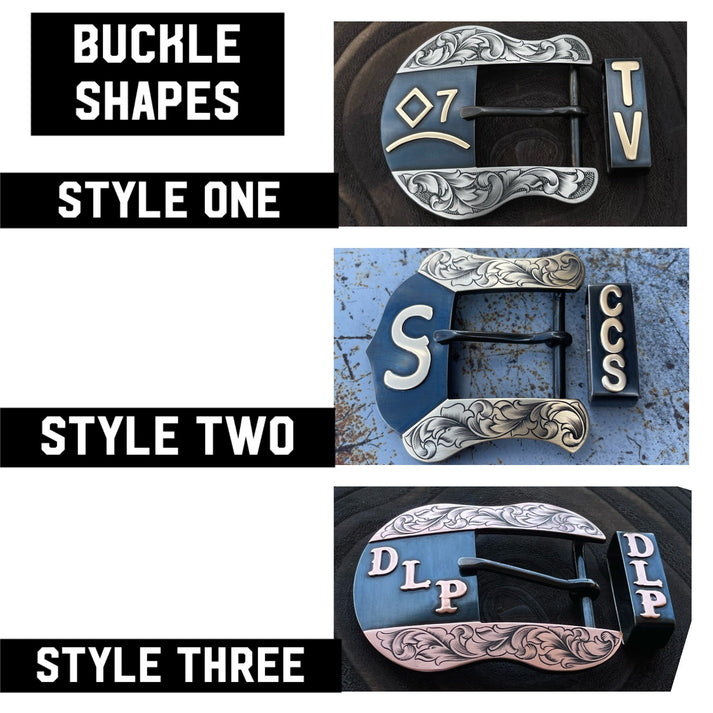 Custom Handmade Western Belt Buckle | Two-Piece Belt Buckle Set – Boles ...
